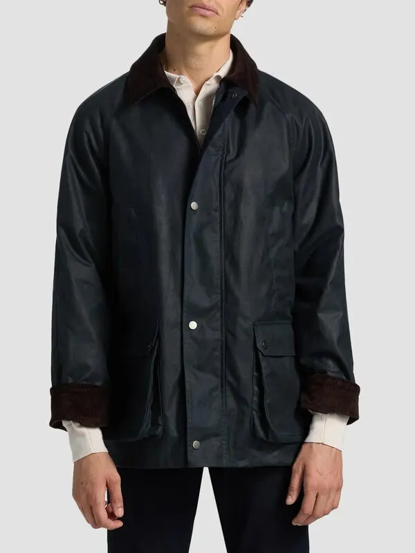 SAKS FIFTH AVENUE Collection British Waxed Cotton Canvas Jacket - Navy