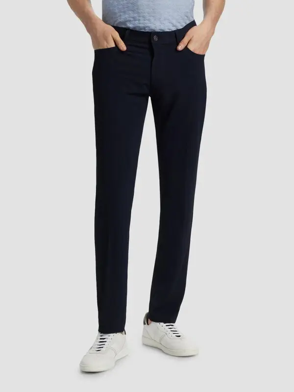 Emporio Armani Techno Corduroy Pants - Navy