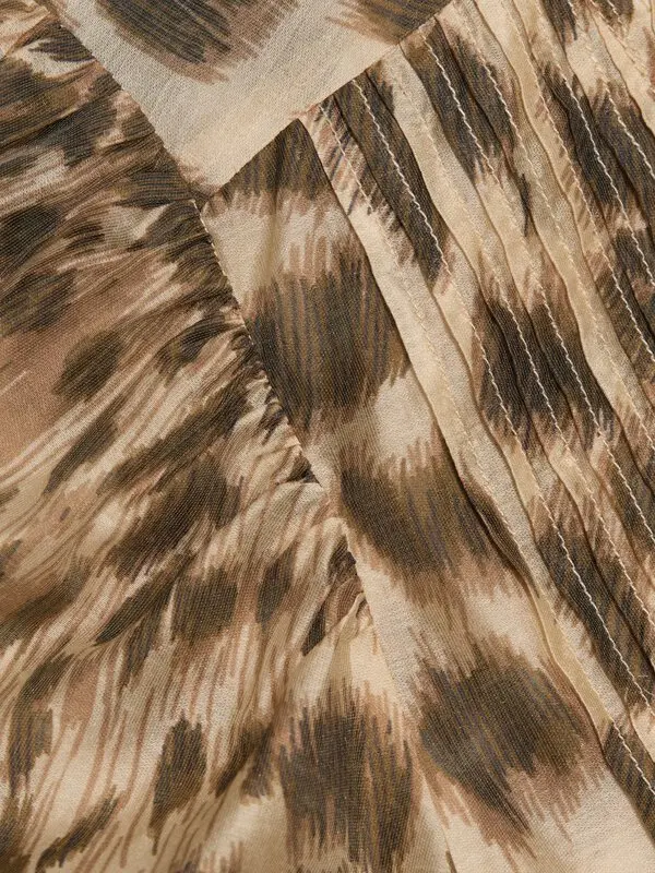 Sea Claude Leopard-print Blouse - Cream