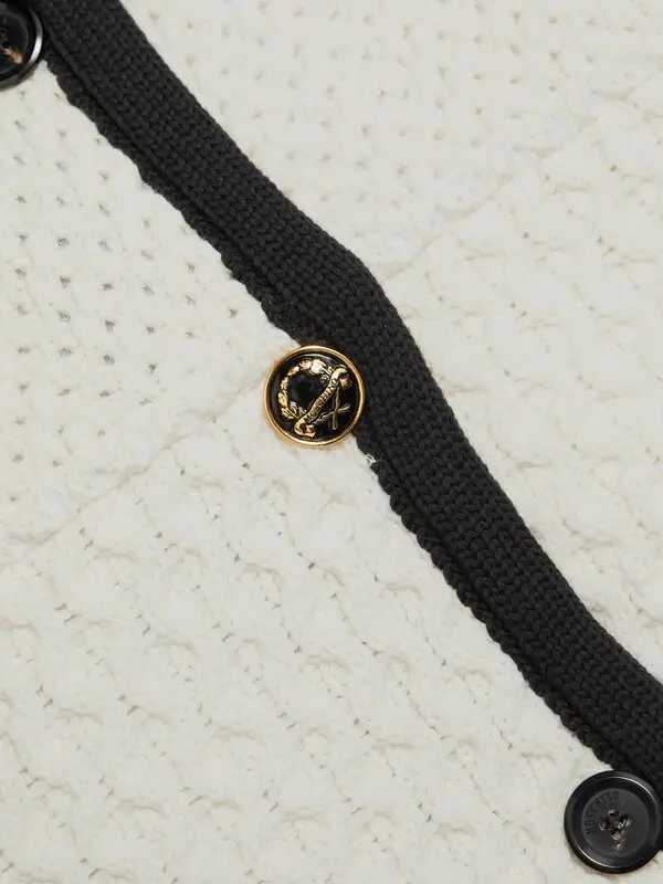 Moschino Textured Knit Jacket - Ivory