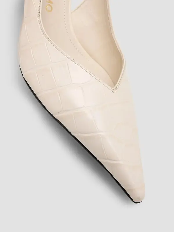 FERRAGAMO Dafne 70mm Croc-embossed Slingback Pumps