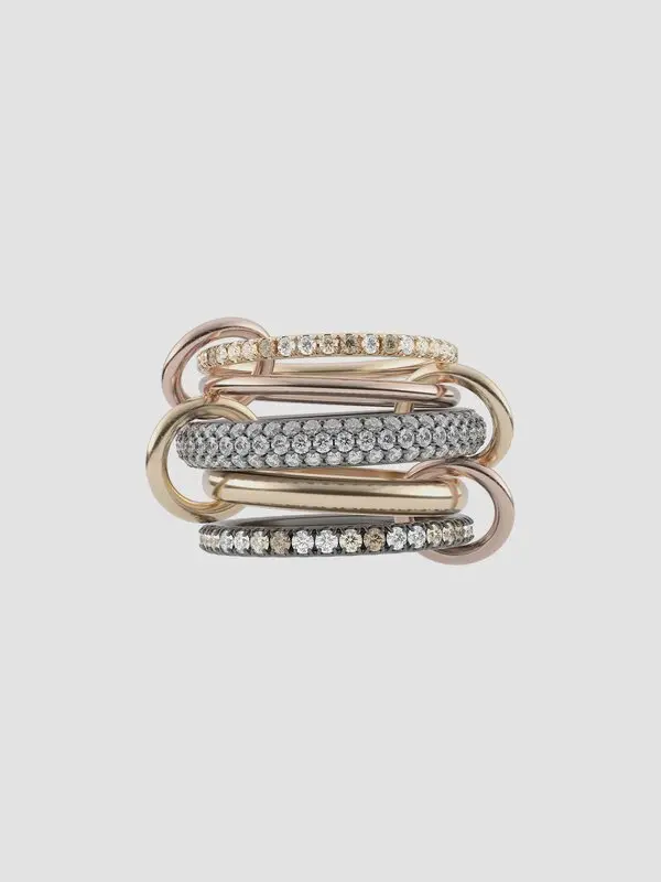 SPINELLI KILCOLLIN Leo Sterling Silver, Two-tone 18k Gold & 2.70 Tcw Diamond -band Ring - Multi