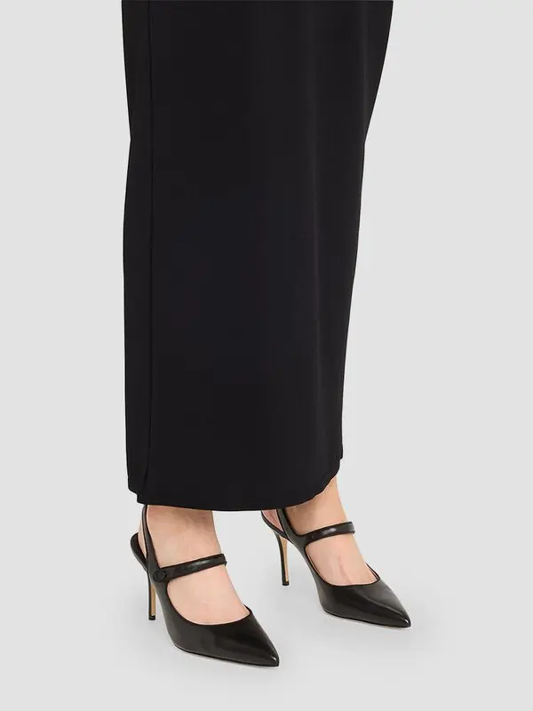 Manolo Blahnik Camparisli 90mm Leather Mary Jane Pumps - Black