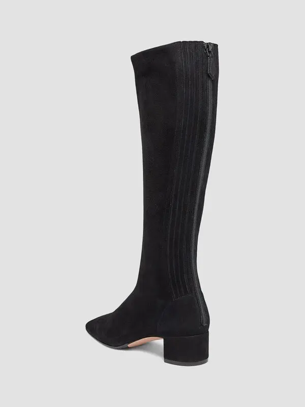 AQUAZZURA Saint Honoré 35mm Suede Knee-high Boots