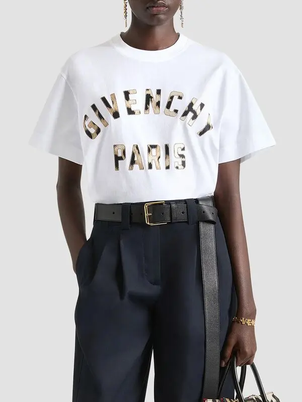 Givenchy T-shirt In Cotton With Embroidery