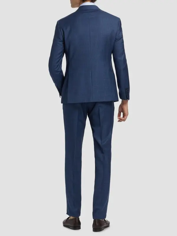 Emporio Armani Glen Check Virgin Wool Single-breasted Suit