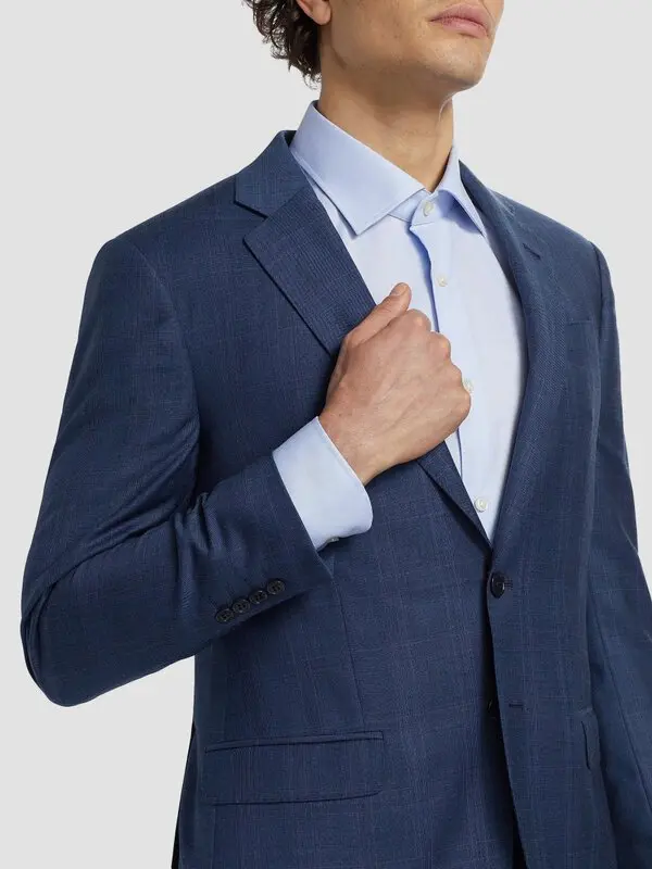 Emporio Armani Glen Check Virgin Wool Single-breasted Suit