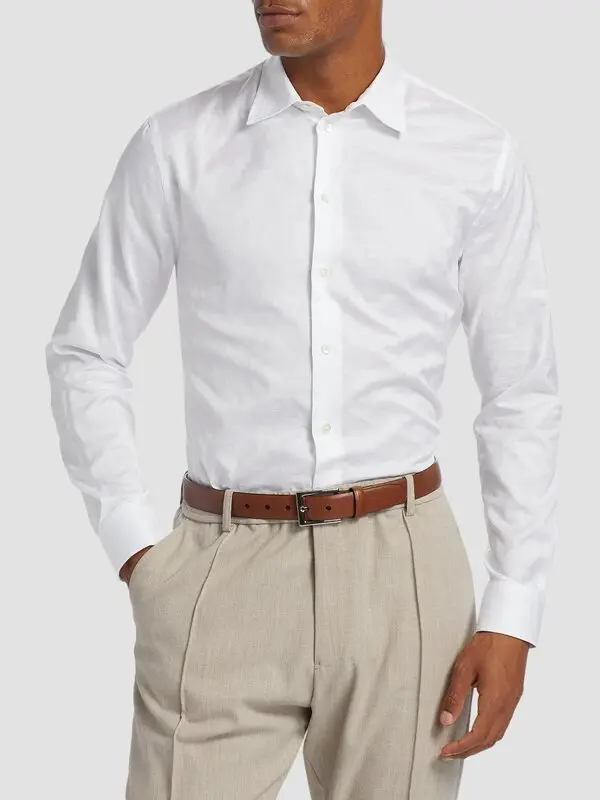 Emporio Armani Tonal Cotton Shirt