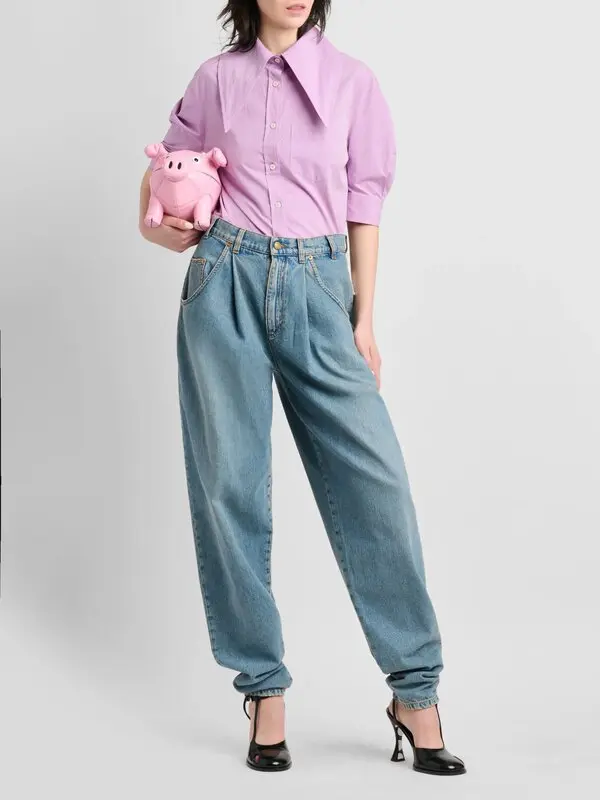 Moschino Cotton Poplin Blouse - Violet