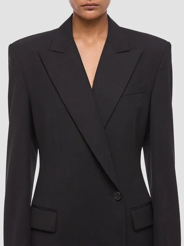 Helmut Lang Wool Gabardine Relaxed-fit Blazer
