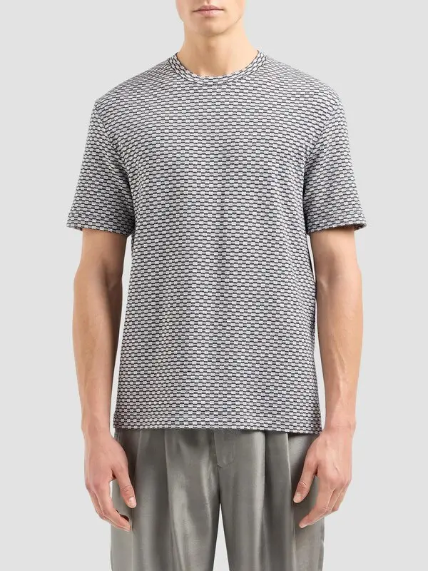Giorgio Armani Check Crewneck T-shirt