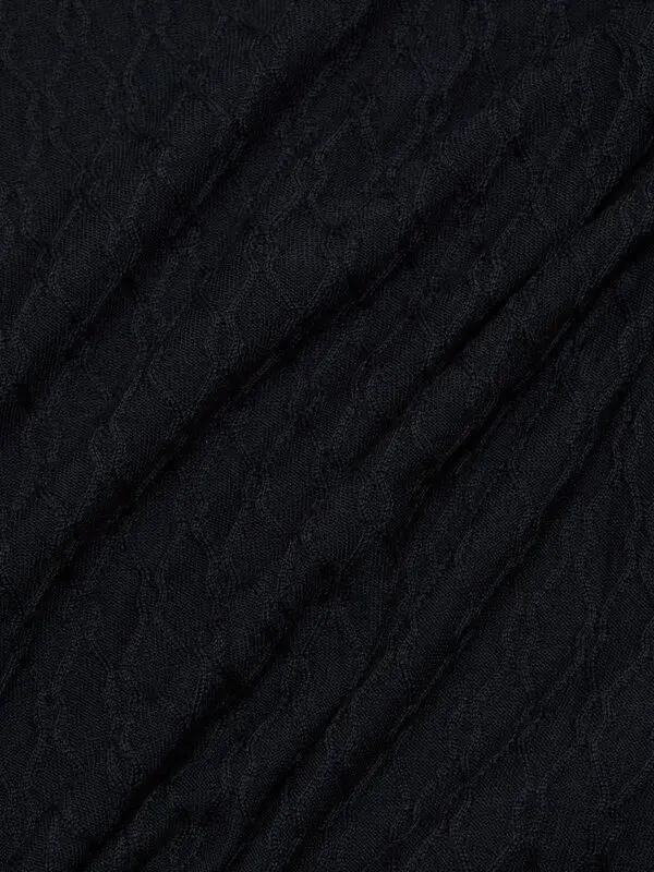 Emporio Armani Textured Wool Jacquard Crewneck Sweater