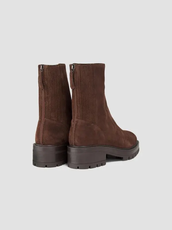 AQUAZZURA Saint Honroe Suede Combat Boots