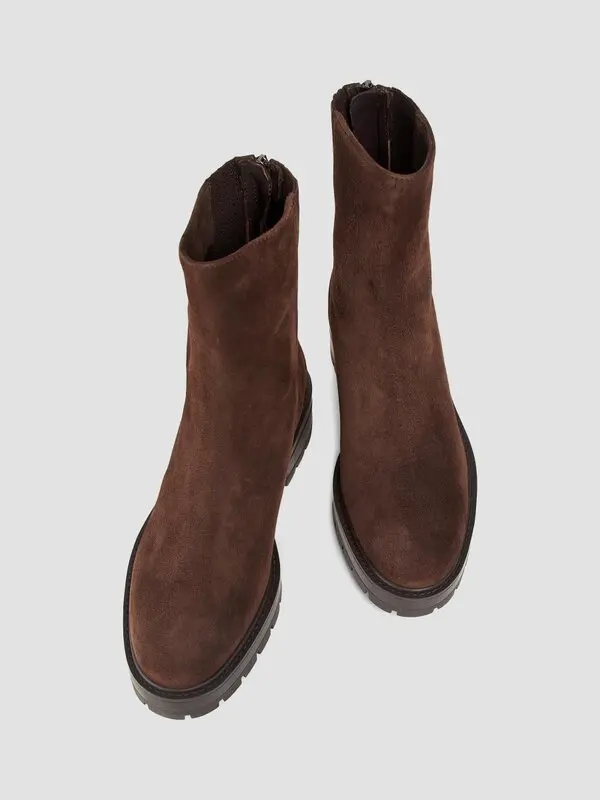 AQUAZZURA Saint Honroe Suede Combat Boots
