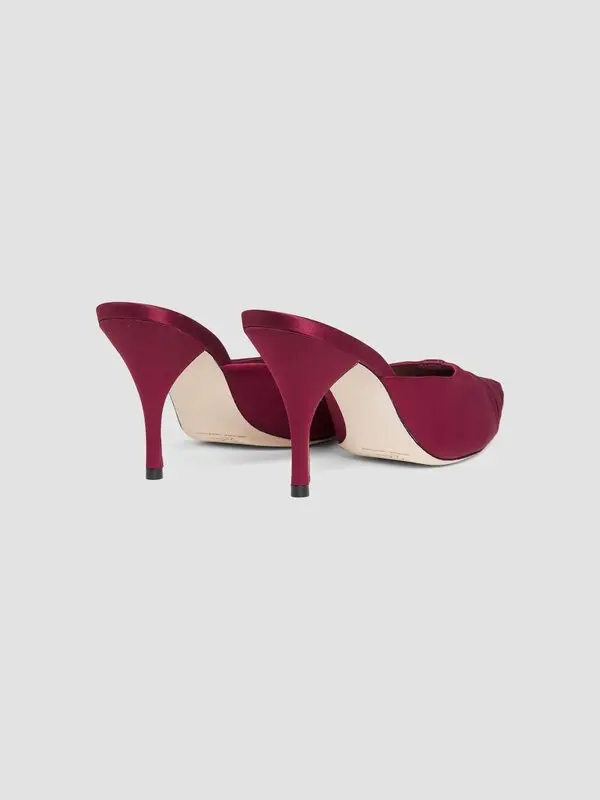 22ÉLEVÉ 85mm Ruched Satin Mules