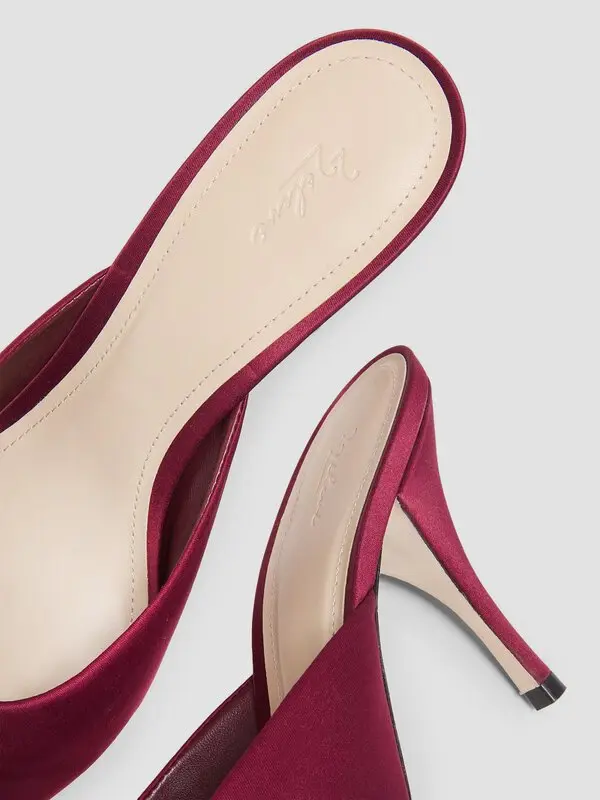 22ÉLEVÉ 85mm Ruched Satin Mules