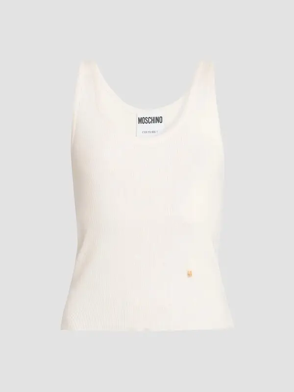 Moschino Ultrafine Wool-silk Tank - White