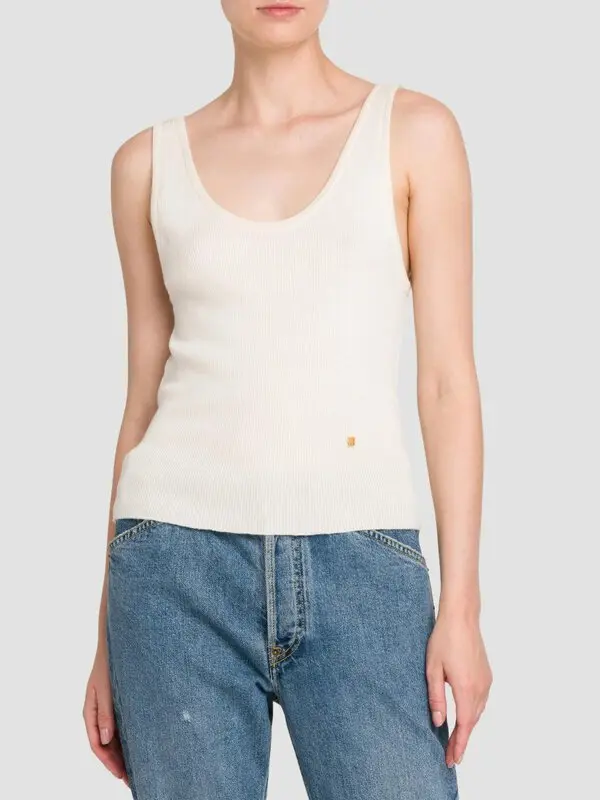 Moschino Ultrafine Wool-silk Tank