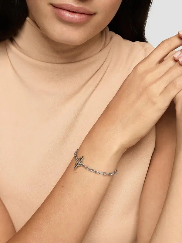 David Yurman Dy Madison Toggle Chain Bracelet In Sterling 3mm