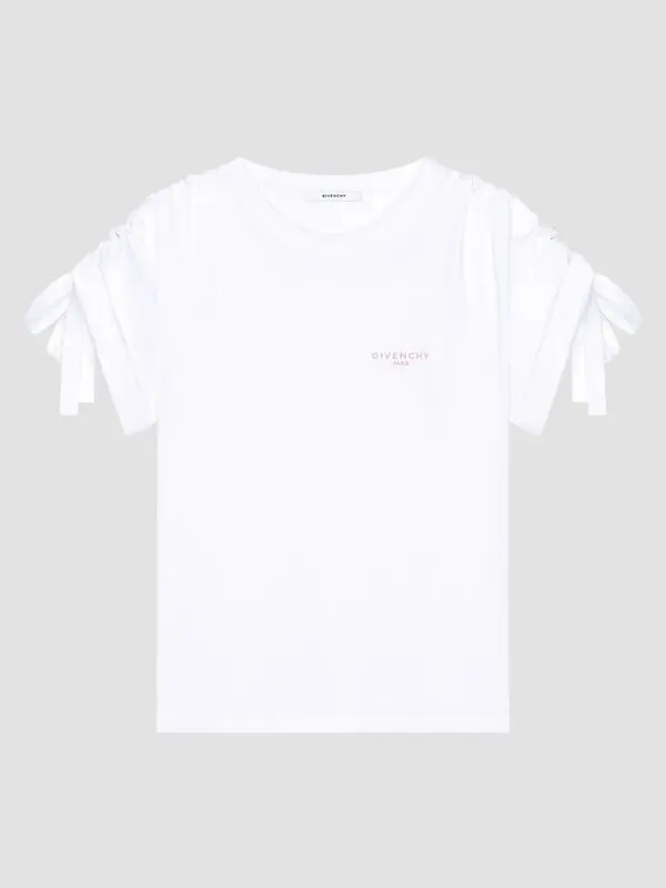Givenchy T-shirt In Cotton With Bows - White