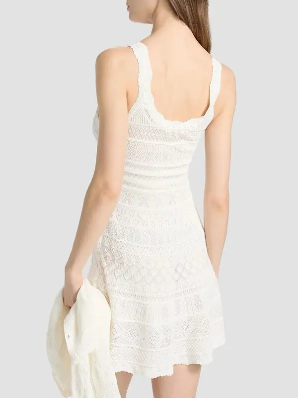 LoveShackFancy Darlena Pointelle Knit Minidress