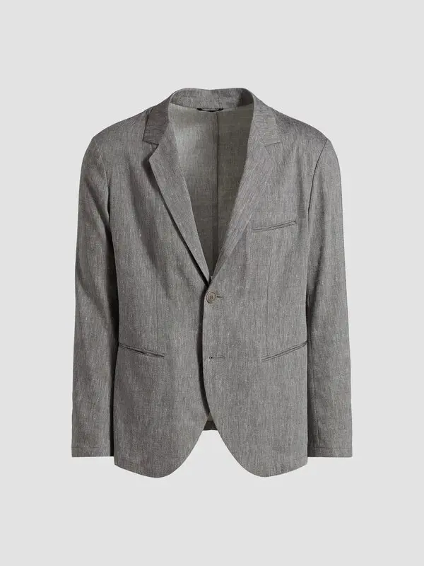 Giorgio Armani Notch Lapel Linen-wool Blazer