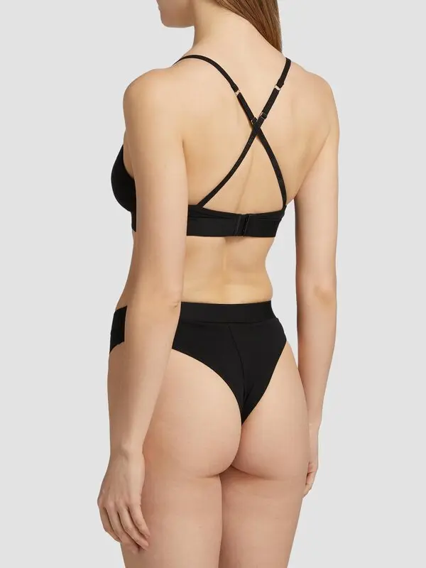 Moschino Logo Triangle Bikini Top