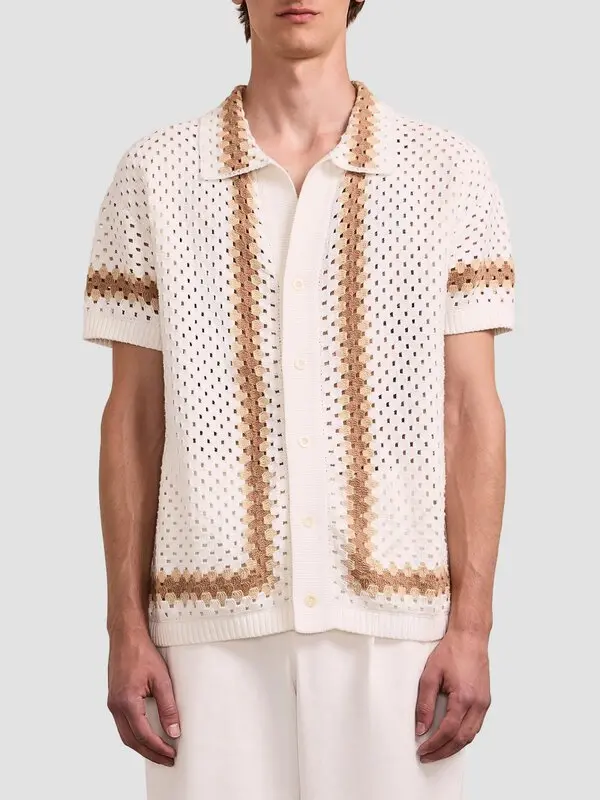 Frescobol Carioca Marques Eyelet Cotton Cardigan - Ivory