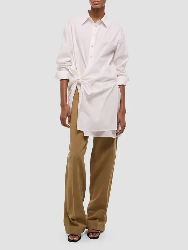 Helmut Lang Knotted Cotton Shirtdress