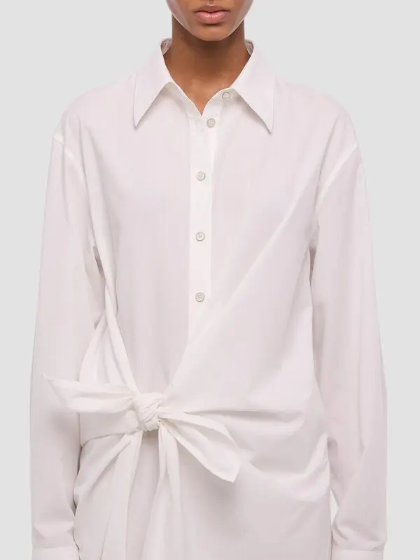 Helmut Lang Knotted Cotton Shirtdress
