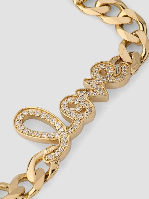 SYDNEY EVAN 14k Yellow & 0.21 Tcw Diamond "love" Bracelet - Gold