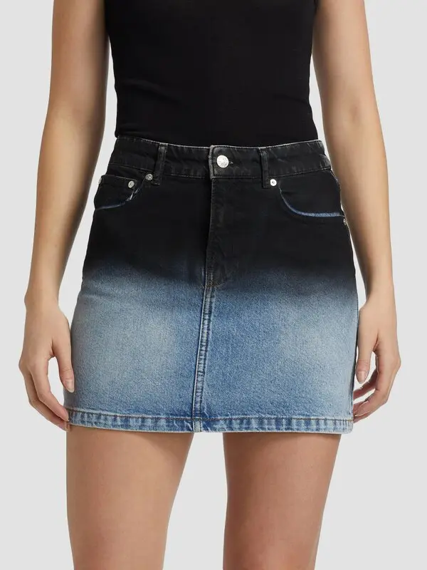 Moschino Ombré Denim Miniskirt