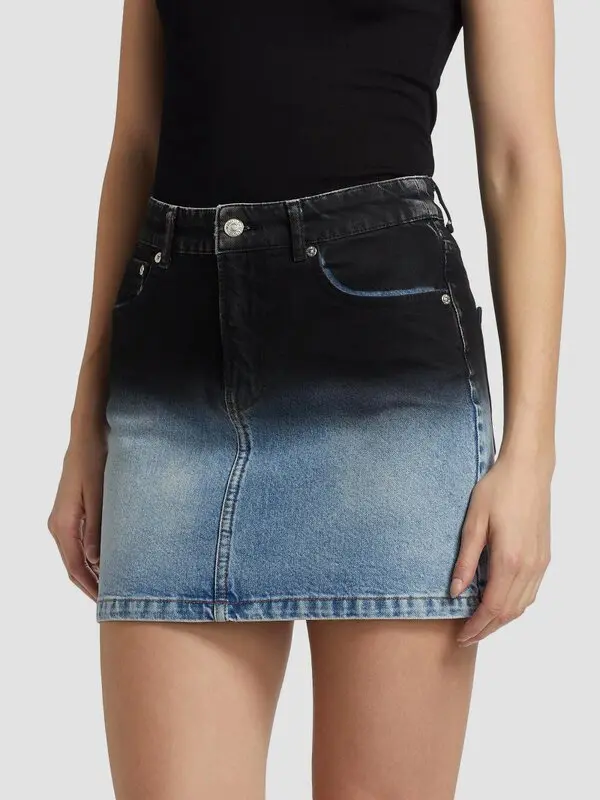 Moschino Ombré Denim Miniskirt