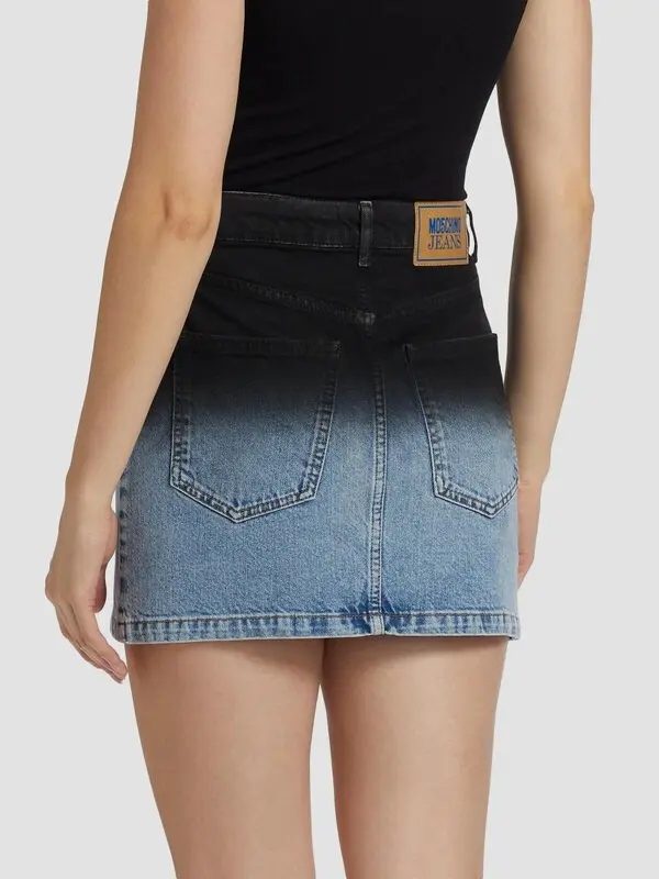 Moschino Ombré Denim Miniskirt