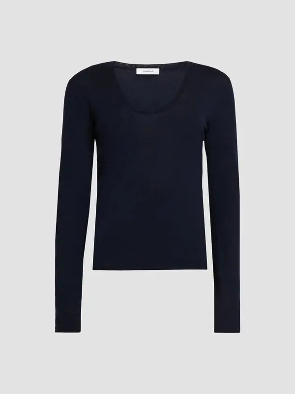 FERRAGAMO Extra-fine Wool Seamless Scoopneck Sweater