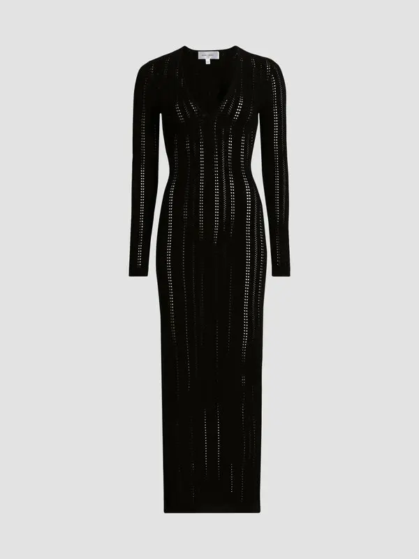 Ronny Kobo Sai V-neck Knit Maxi Dress