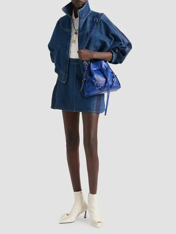 Givenchy Mini Cocoon Skirt In Denim