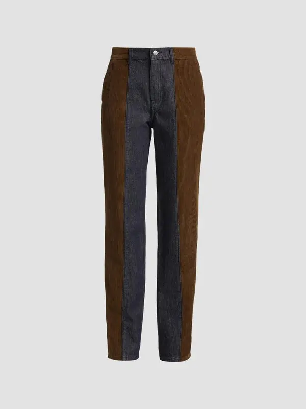 Moschino Mix Media Mid-rise Cigarette Jeans - Multi Blue