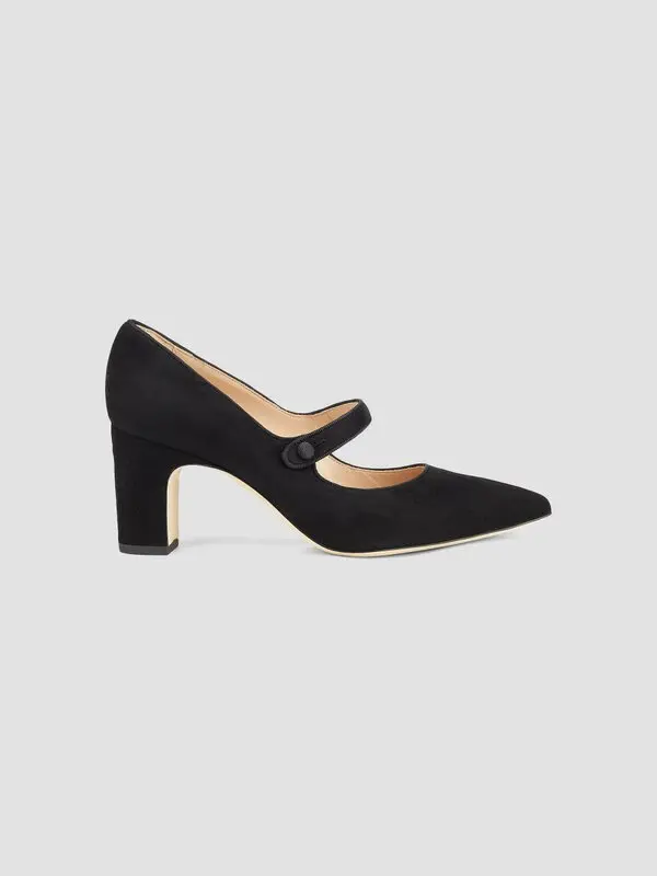 Manolo Blahnik Campariba Suede Block-heel Pumps - Black