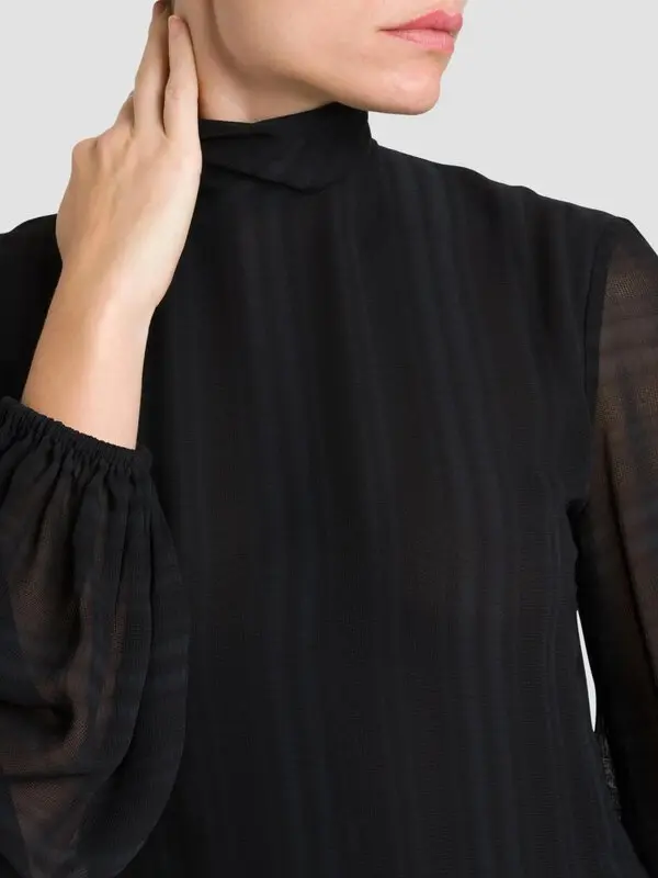 Philosophy Di Lorenzo Serafini Ruffled Silk Tie-back Maxi Dress