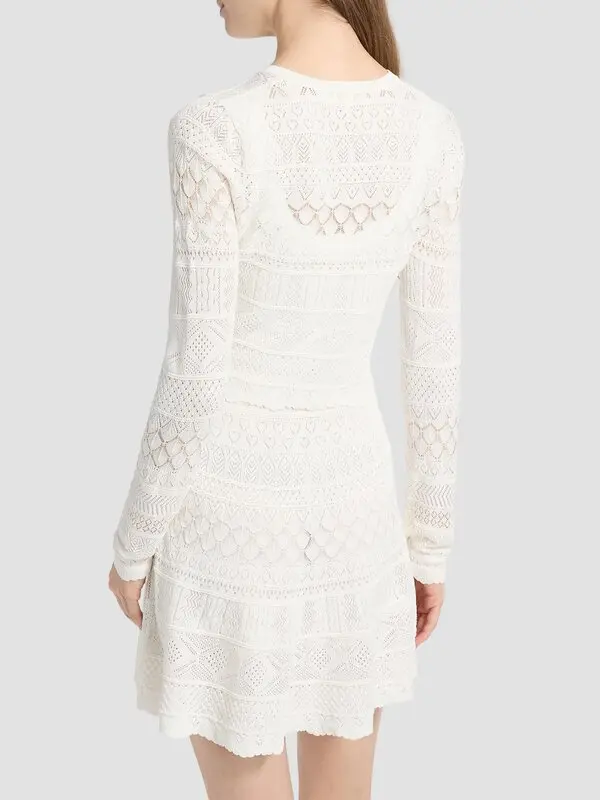LoveShackFancy Brigette Pointelle Knit Cardigan
