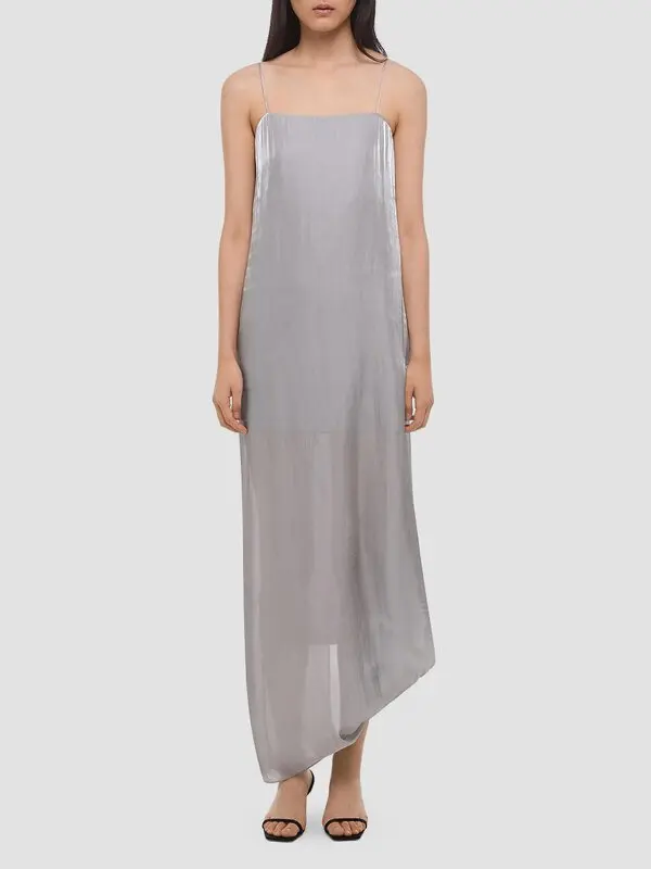 Helmut Lang Fluid Asymmetric Maxi Slipdress