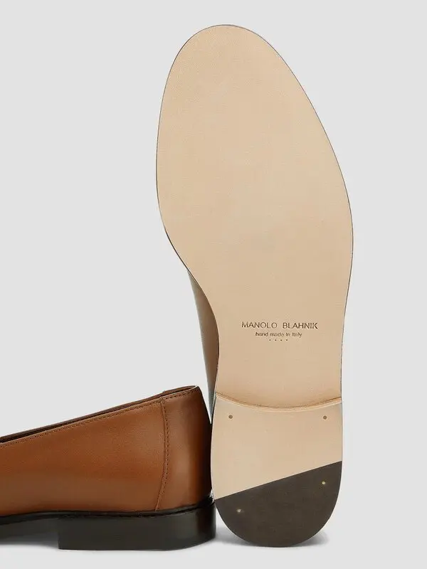 Manolo Blahnik Bucky Tassel Leather Loafers