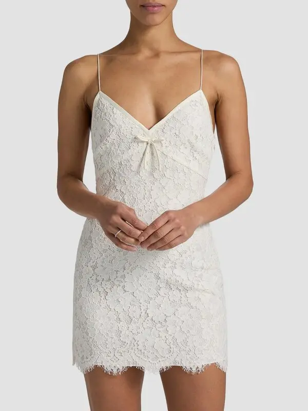 LoveShackFancy Petaline Scalloped-hem Minidress