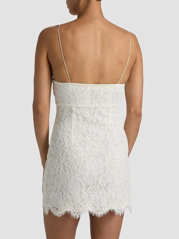 LoveShackFancy Petaline Scalloped-hem Minidress