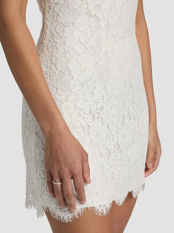 LoveShackFancy Petaline Scalloped-hem Minidress
