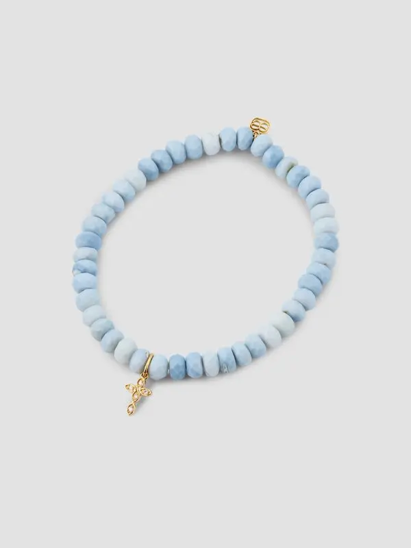 SYDNEY EVAN 14k Yellow Opal & 0.03 Tcw Diamond Beaded Bracelet