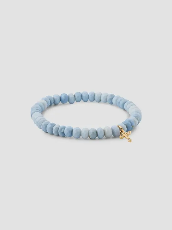 SYDNEY EVAN 14k Yellow Opal & 0.03 Tcw Diamond Beaded Bracelet