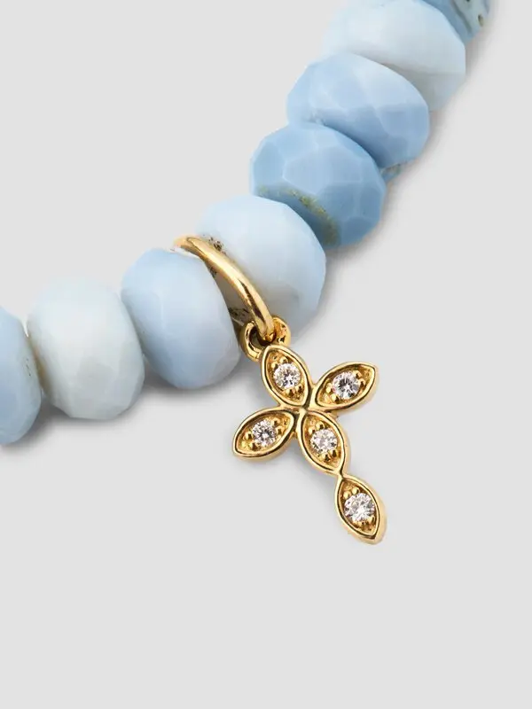 SYDNEY EVAN 14k Yellow Opal & 0.03 Tcw Diamond Beaded Bracelet