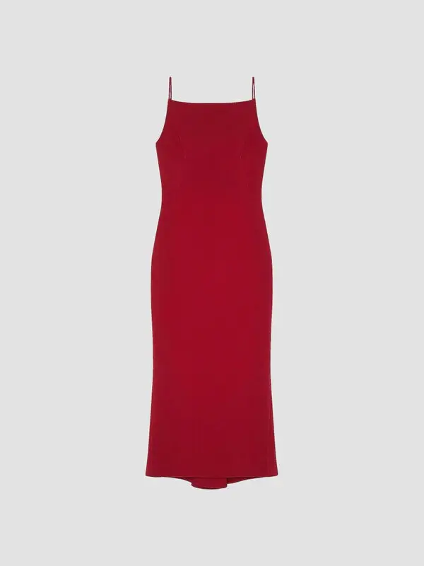 Givenchy Straps Dress With Draped Back - Dark Red